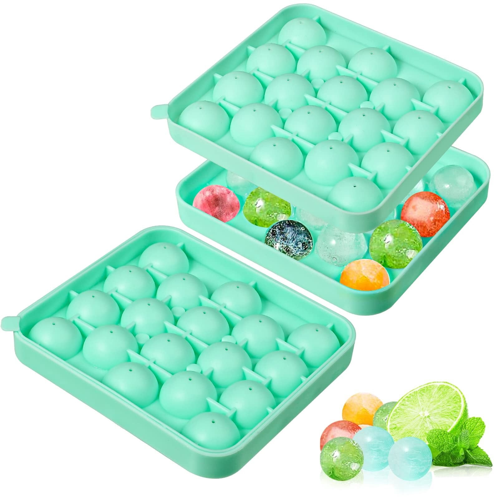 Heart Shpaed Ice Cube Trays, 8-Cavity Heart Silicone Molds for Whiskey ...