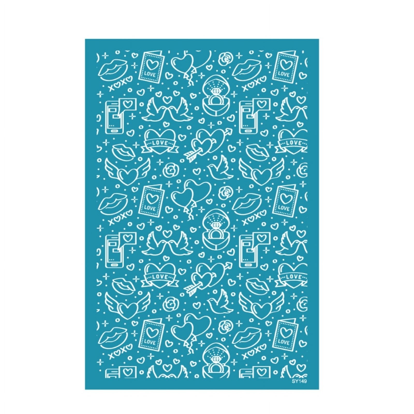 Heart Silk Screen Stencil Clay DIY Print Earring Reusable Silkscreen ...
