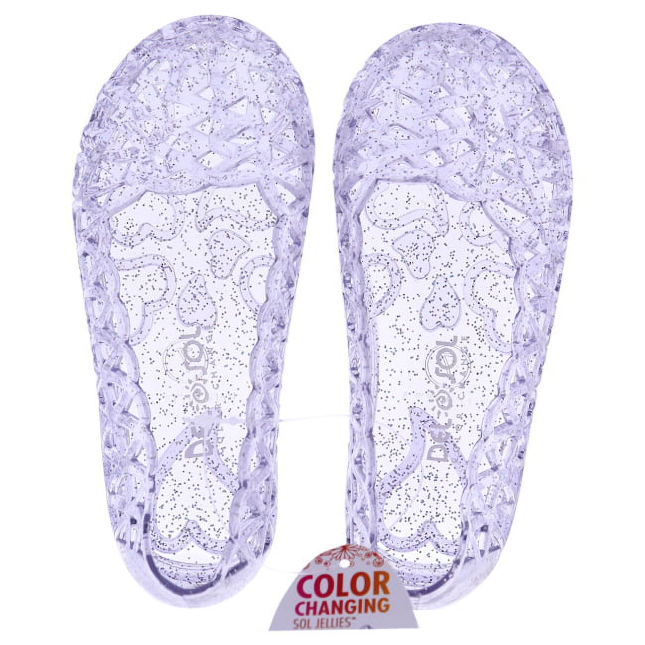 Heart Sole Girl Jellies Shoes - 7 Purple by DelSol for Kids - 1 Pair ...