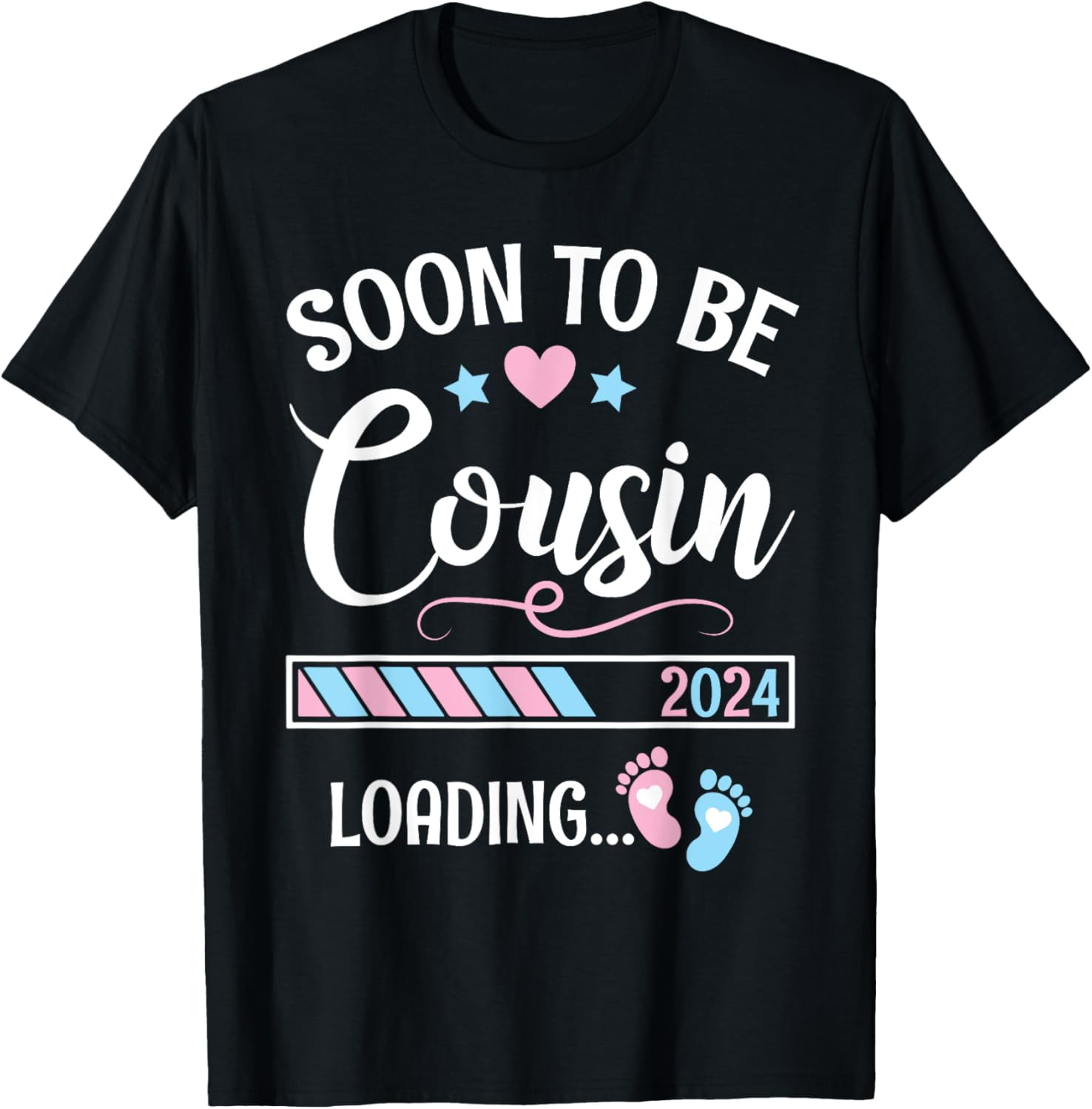 Heart Stars Happy Mother Day Soon To Be Cousin 2024 Loading T-Shirt - Walmart.com