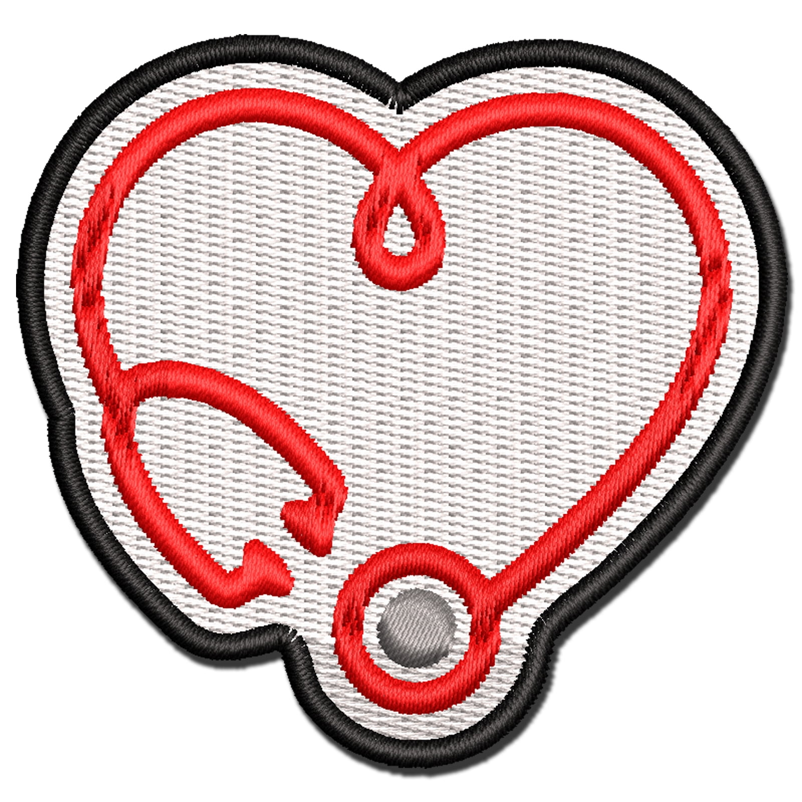 Heart Stethoscope Nurse Essential Worker Doctor Applique Multi-Color ...