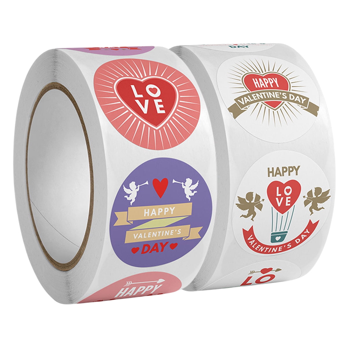 Heart Stickers Roll 1000 Pieces 1 inch Love Heart Labels Valentine ...