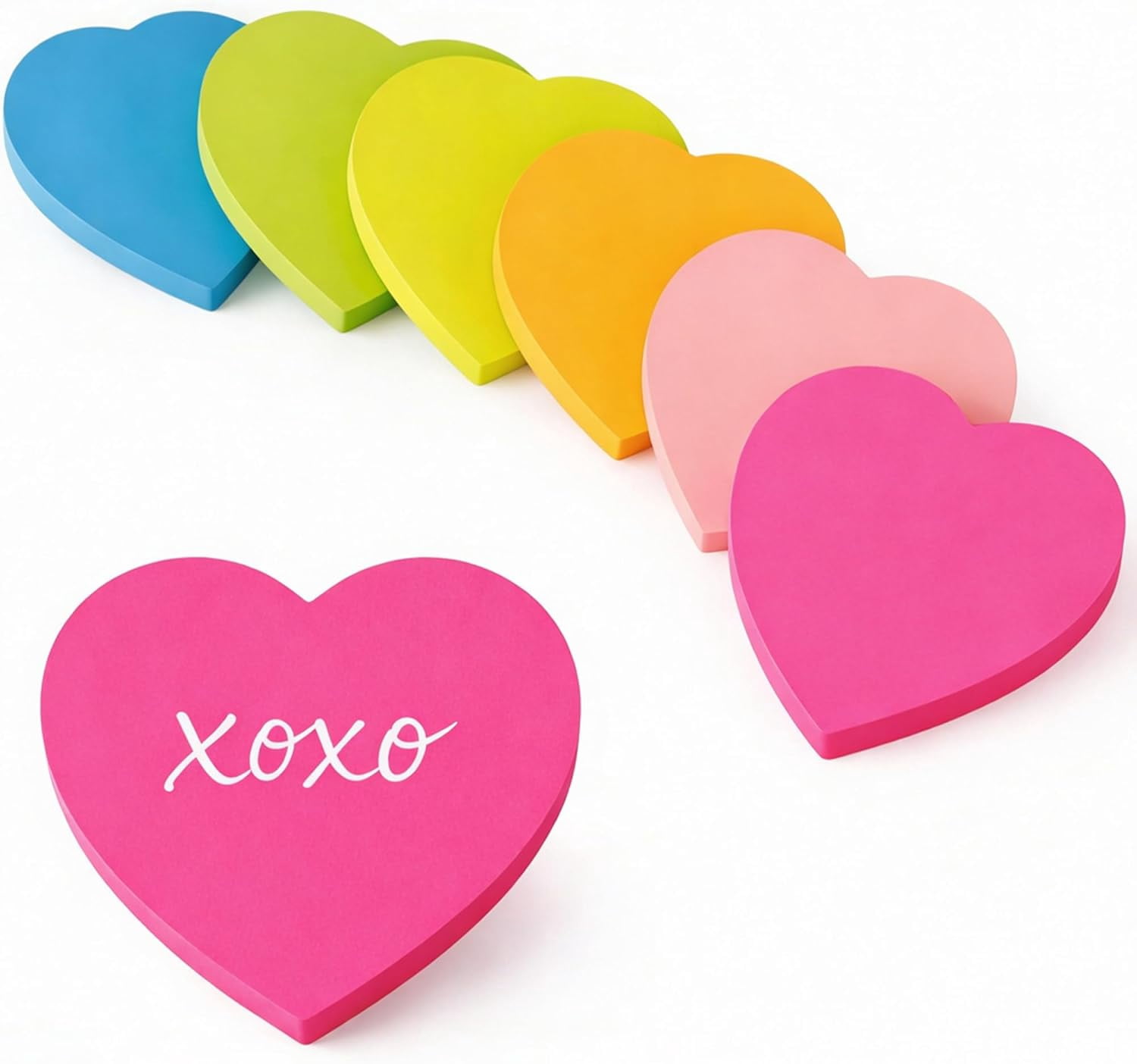 Heart Sticky Notes - 6 Pads Valentines Gifts | Valentines Party Favors ...