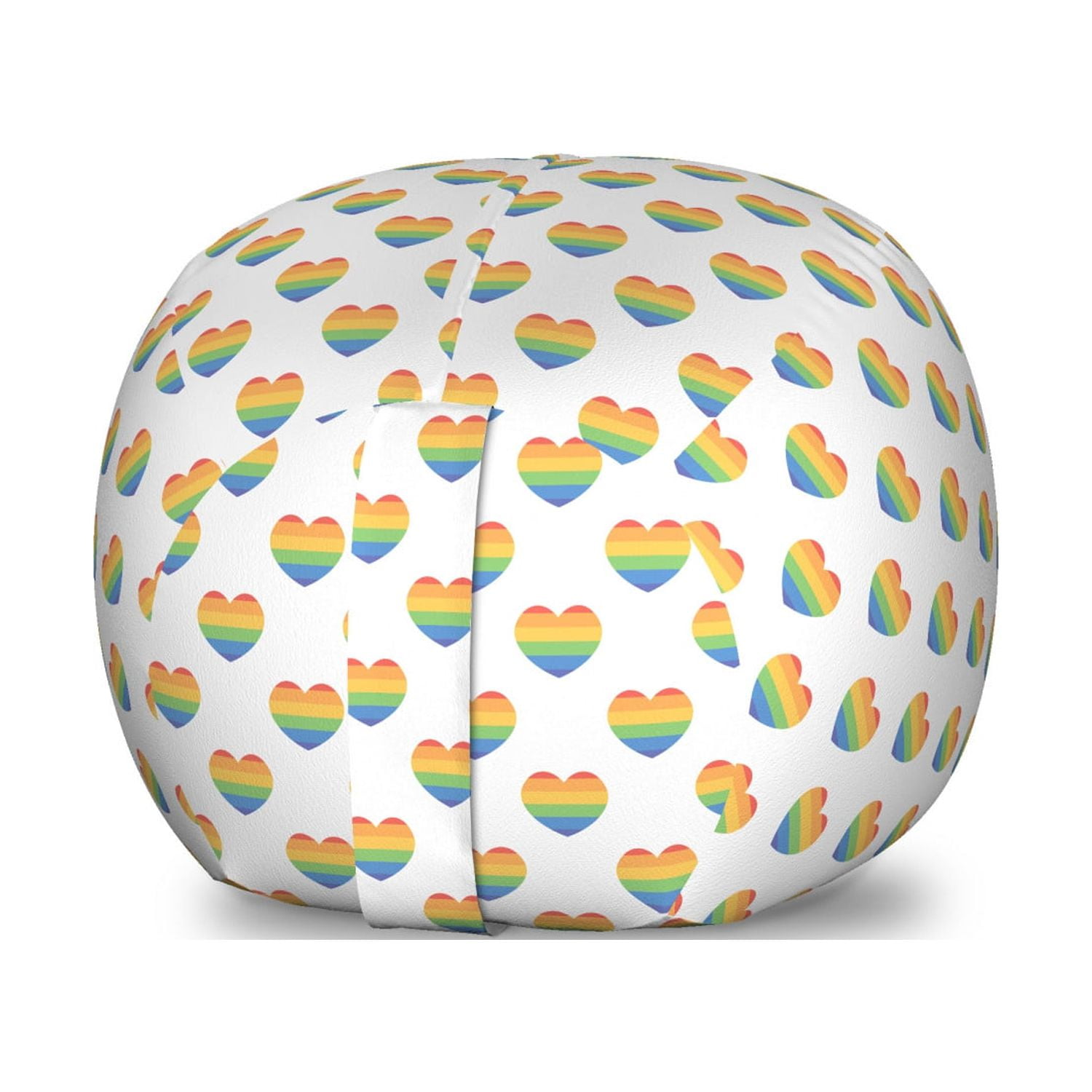 Heart Storage Toy Bag Chair, Lgbt Community Themed Colorful Stripes ...