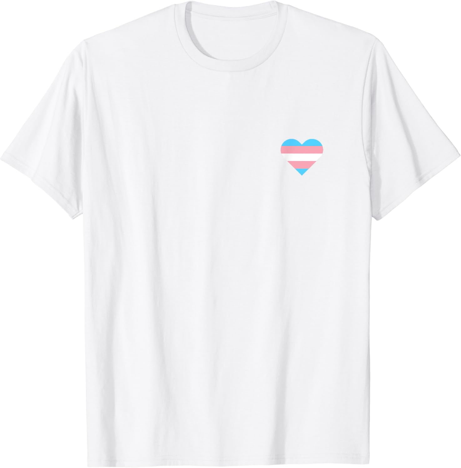 Heart Subtle Trans Pride Flag Transgender Rights LGBTQ Ally T-Shirt100 ...