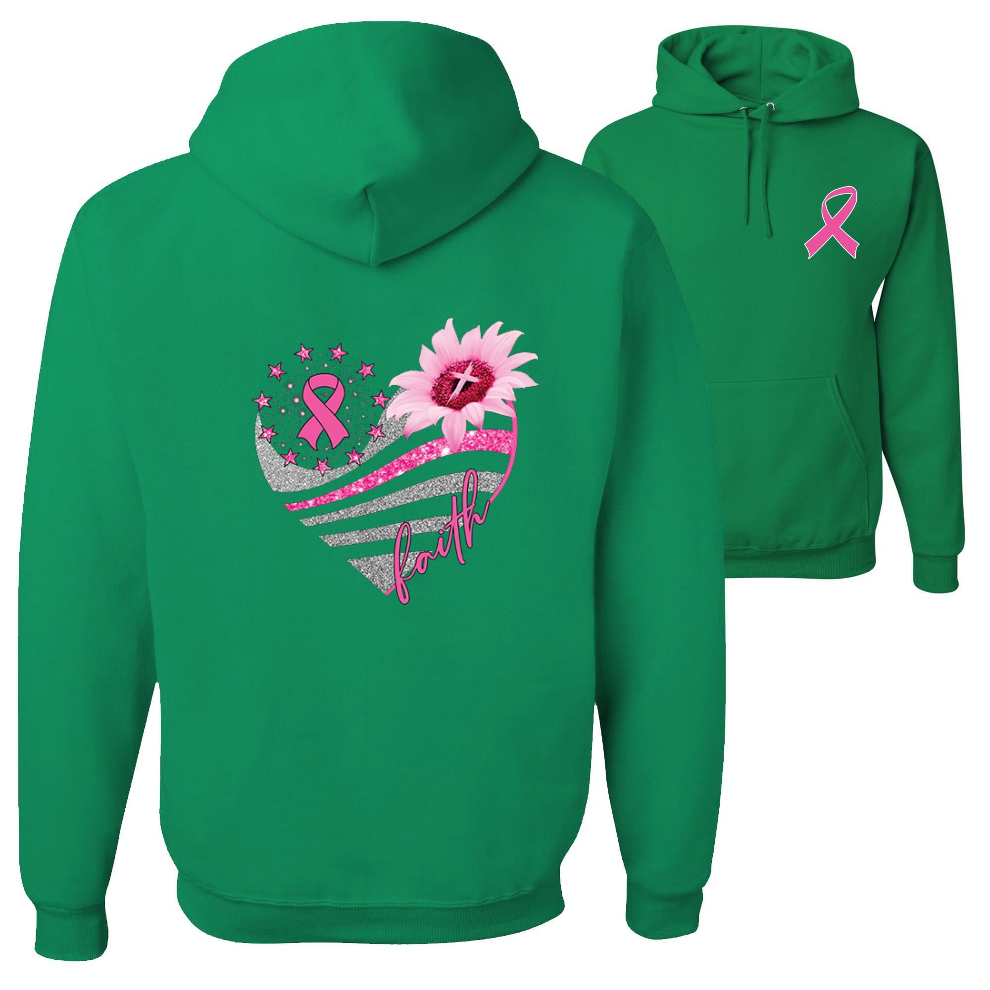 Heart Sunflower Faith Cross Pink Ribbon Breast Cancer Awareness FRONT ...