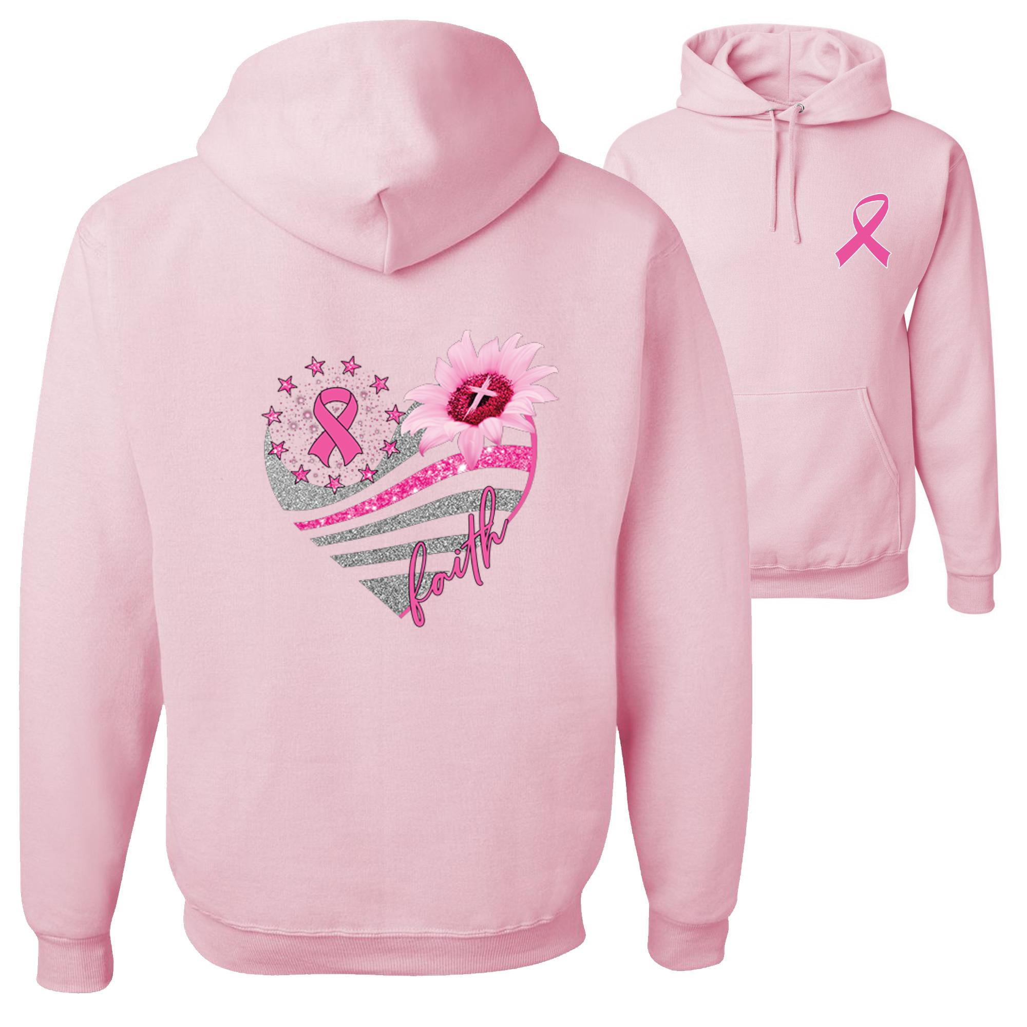 Heart Sunflower Faith Cross Pink Ribbon Breast Cancer Awareness FRONT ...
