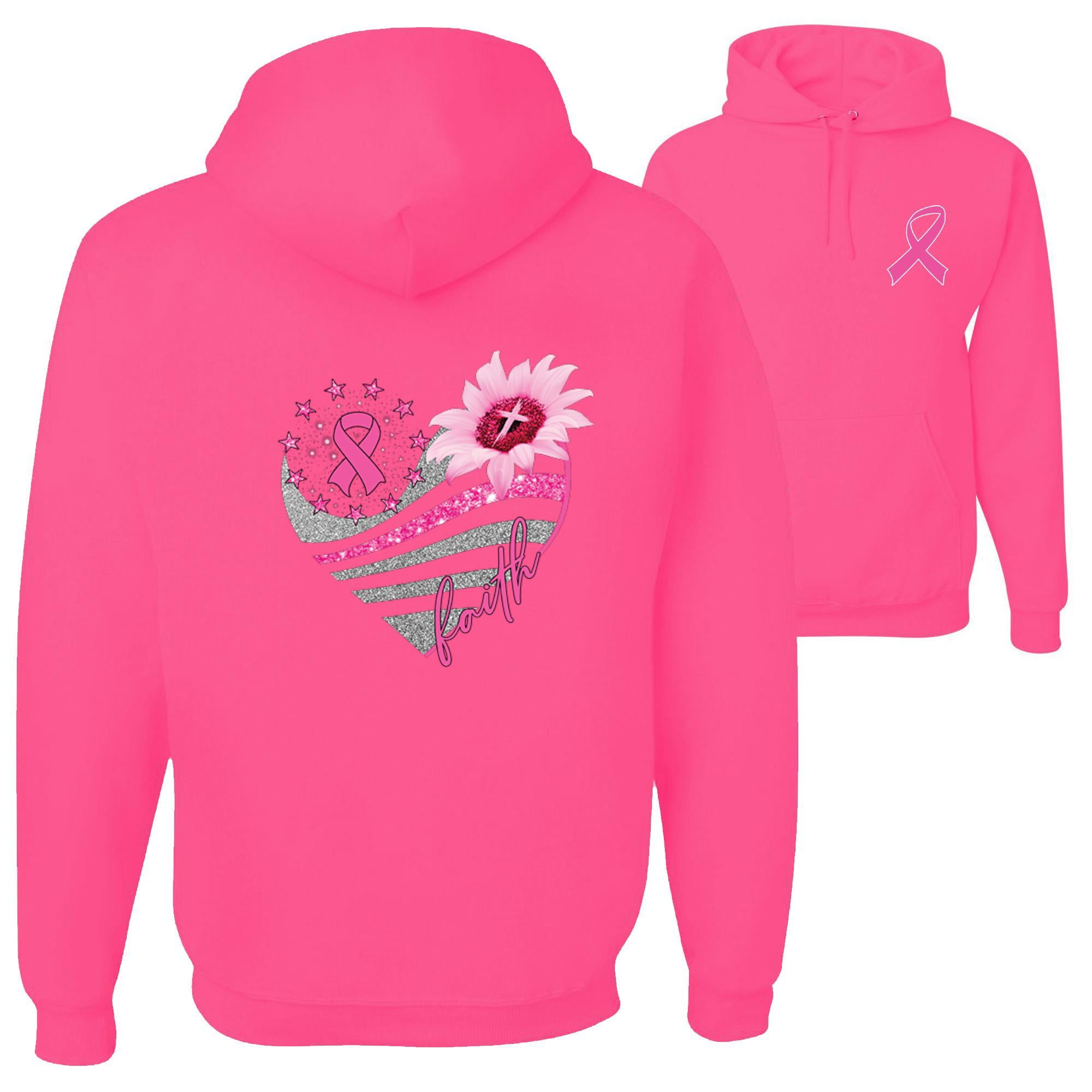 Heart Sunflower Faith Cross Pink Ribbon Breast Cancer Awareness FRONT ...