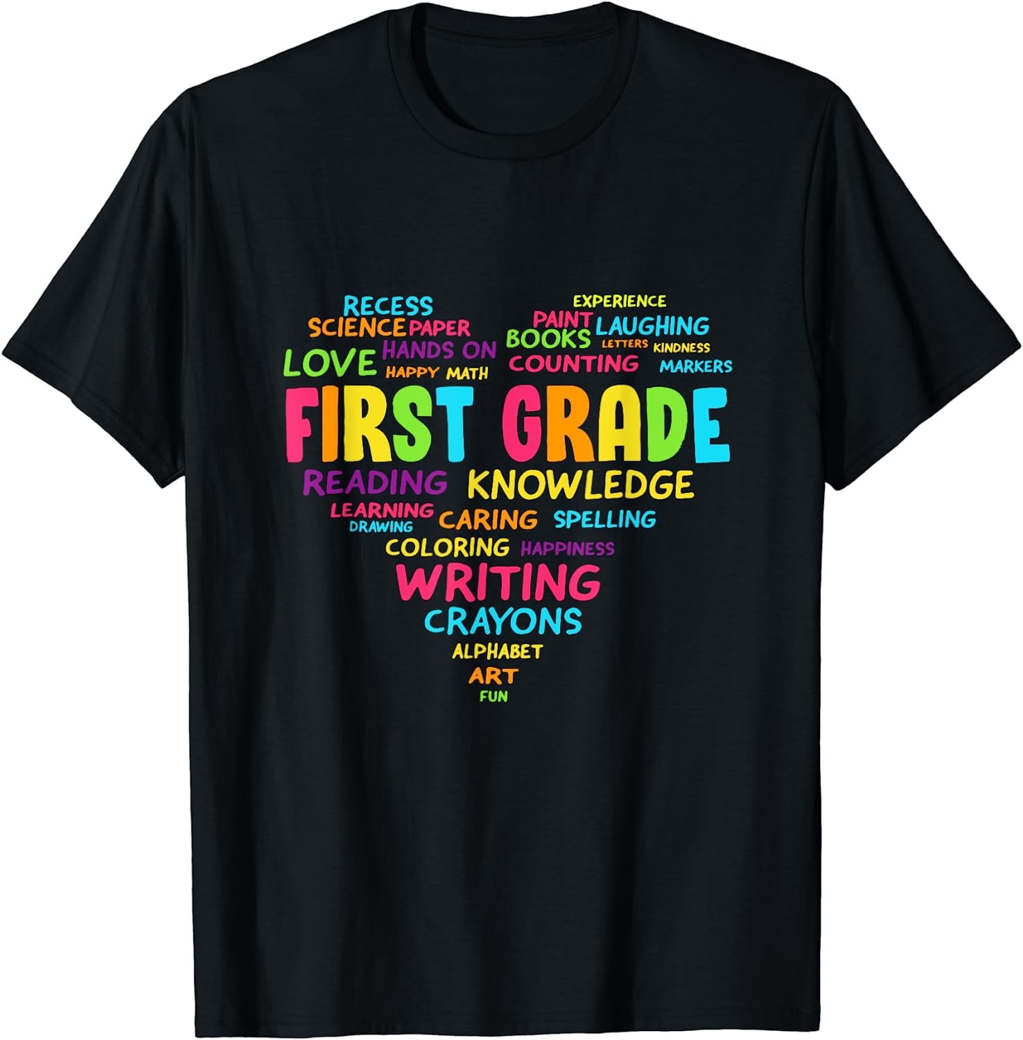 Heart Tee First Grade Team Teacher Student Back To School T-Shirt ...