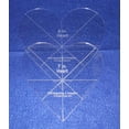 Heart Template 2 Piece Set. 7",8" - Clear 1/8" Thick w/ guidelines ...