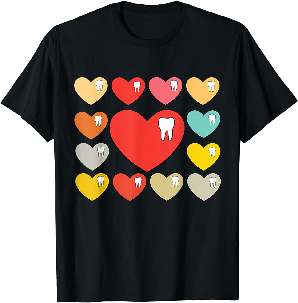 Heart Tooth Valentines Day Cute Dentist Dental Hygienist T-Shirt ...