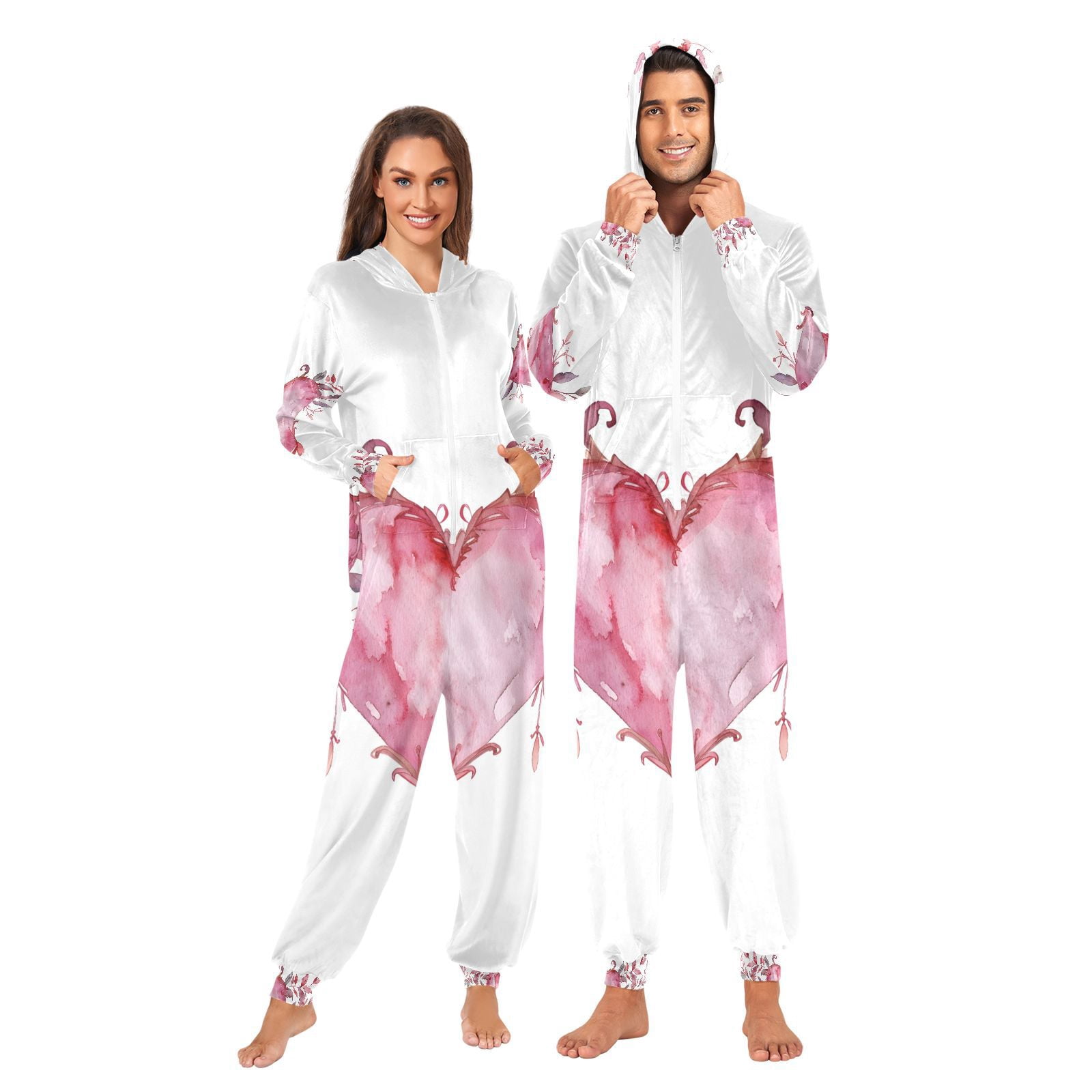 Heart Tramp Stamps Adult Onesie Pajamas Slim Fit Christmas One Piece ...