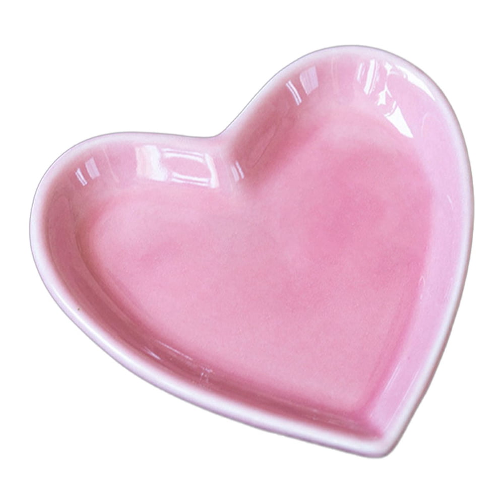 Heart Tray Ceramic Plate for Salads Fruits Noodles Desserts Valentine's ...