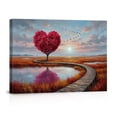 Heart Tree Lake Sunset Romantic Wetland Boardwalk Nature For Bedroom ...