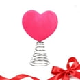 Hot Pink Heart Tree Topper Valentines Day Decorations, 8" Plush Heart ...