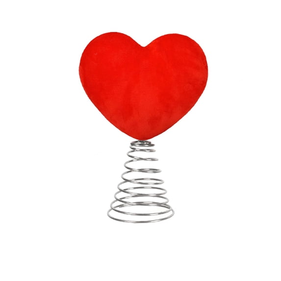 Heart Tree Topper Valentines Day Decorations, 8" Plush Heart Shape Tree ...