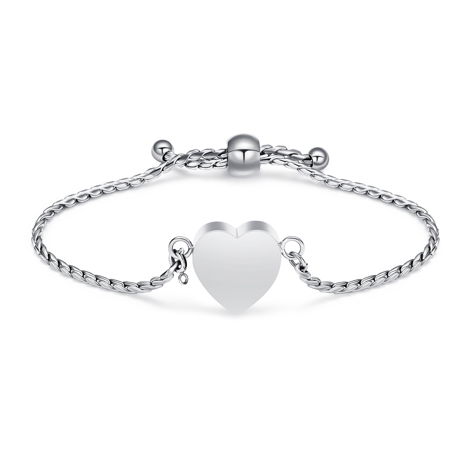 Heart Urn Bracelet for Ashes for Women Men Stainless Steel Cremation ...