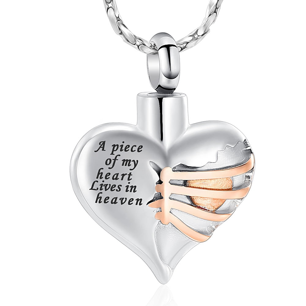 Heart Urn Necklace for Ashes Women Men Cremation Jewelry for Ashes ...