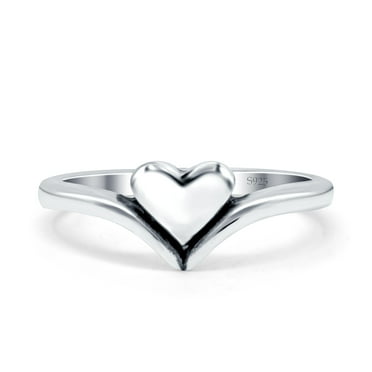 Bestyle 925 Sterling Silver Heart Rings for Women 1.5ct Diamond Halo ...