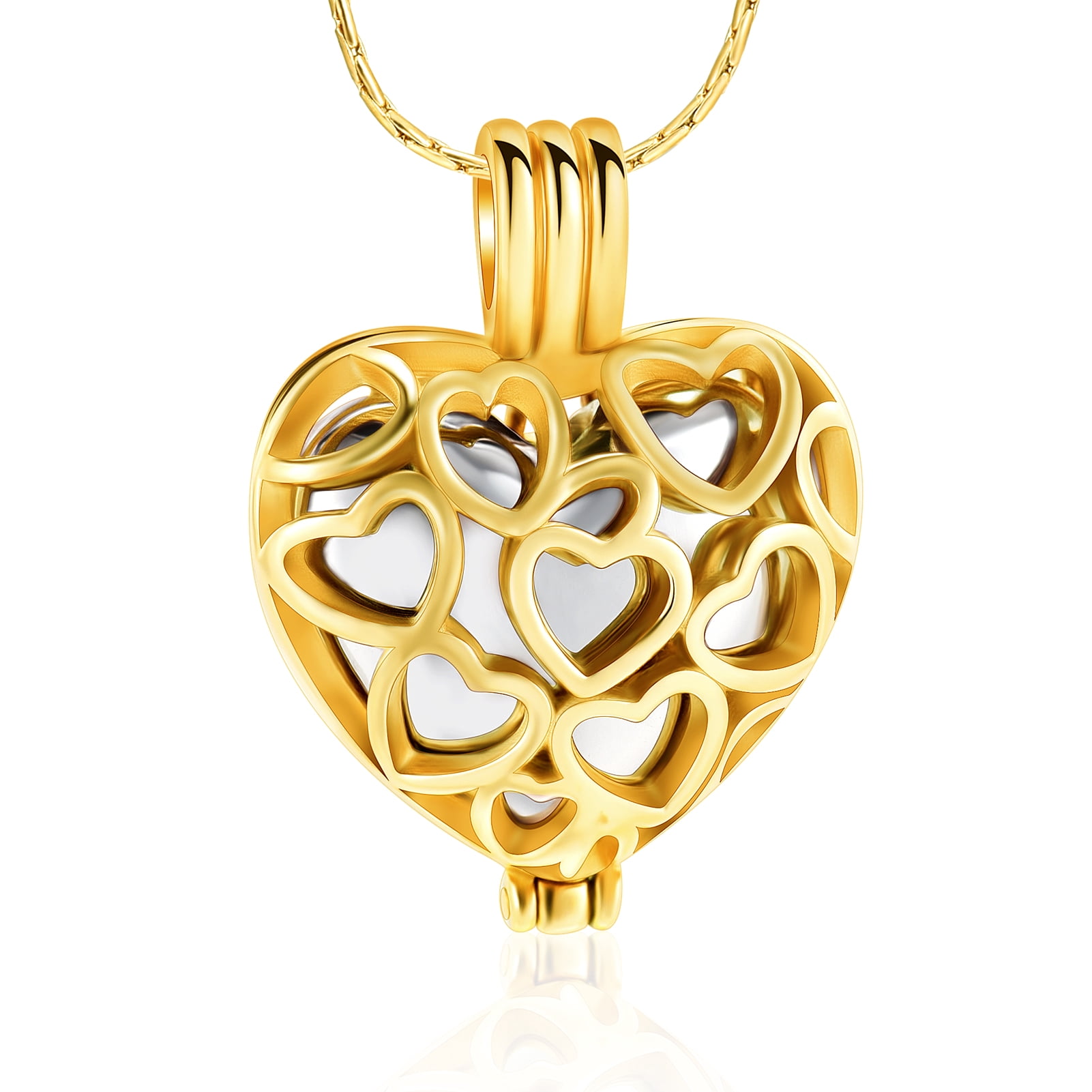 Heart Vial Locket Memorial Cremation Jewelry for Ashes Holder Urn ...