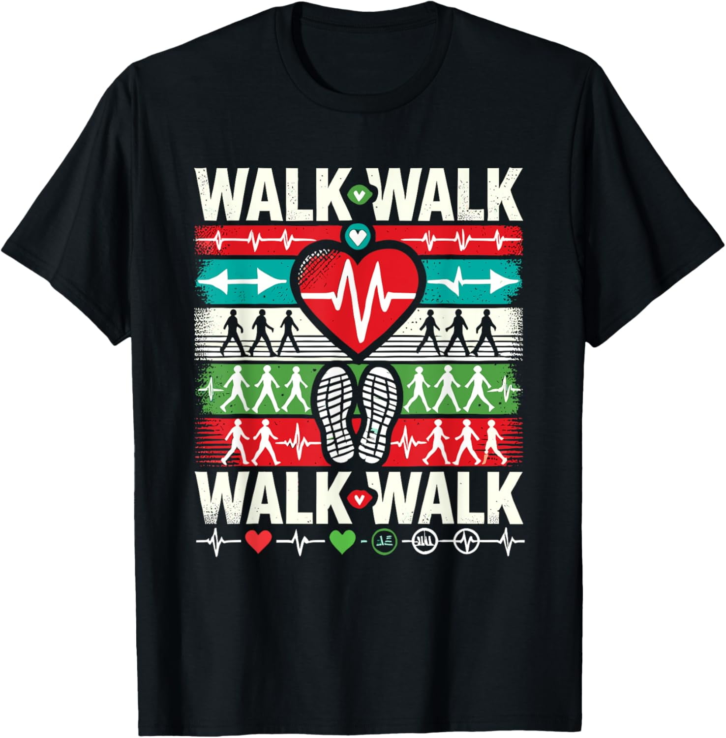 Heart Walk Indoor Walking Outdoor Walk At Home Pounds Off T-Shirt ...