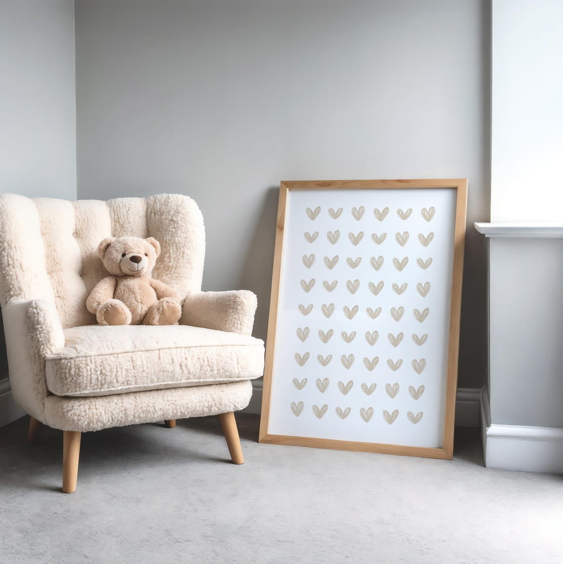 Heart Wall Print // Heart Wall Art, Nursery Print, Playroom Wall Art ...