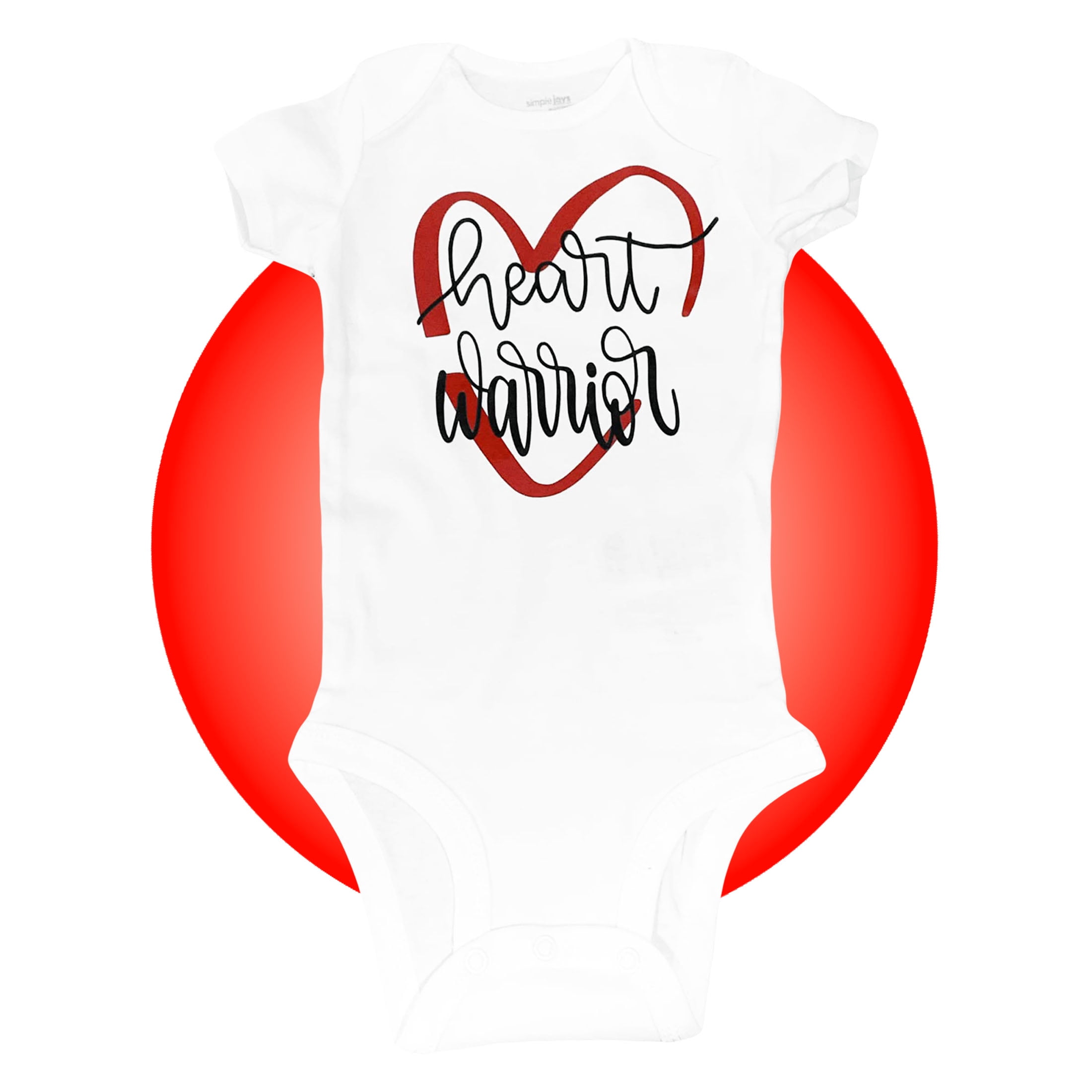 Heart Warrior Baby Onesie - 100% Cotton - Heart Surgery Bodysuit ...