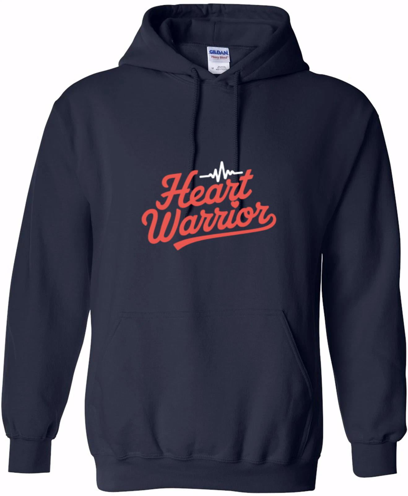 Heart Warrior Heart Disease Awareness Survivor Fighter Graphic Hoodie ...