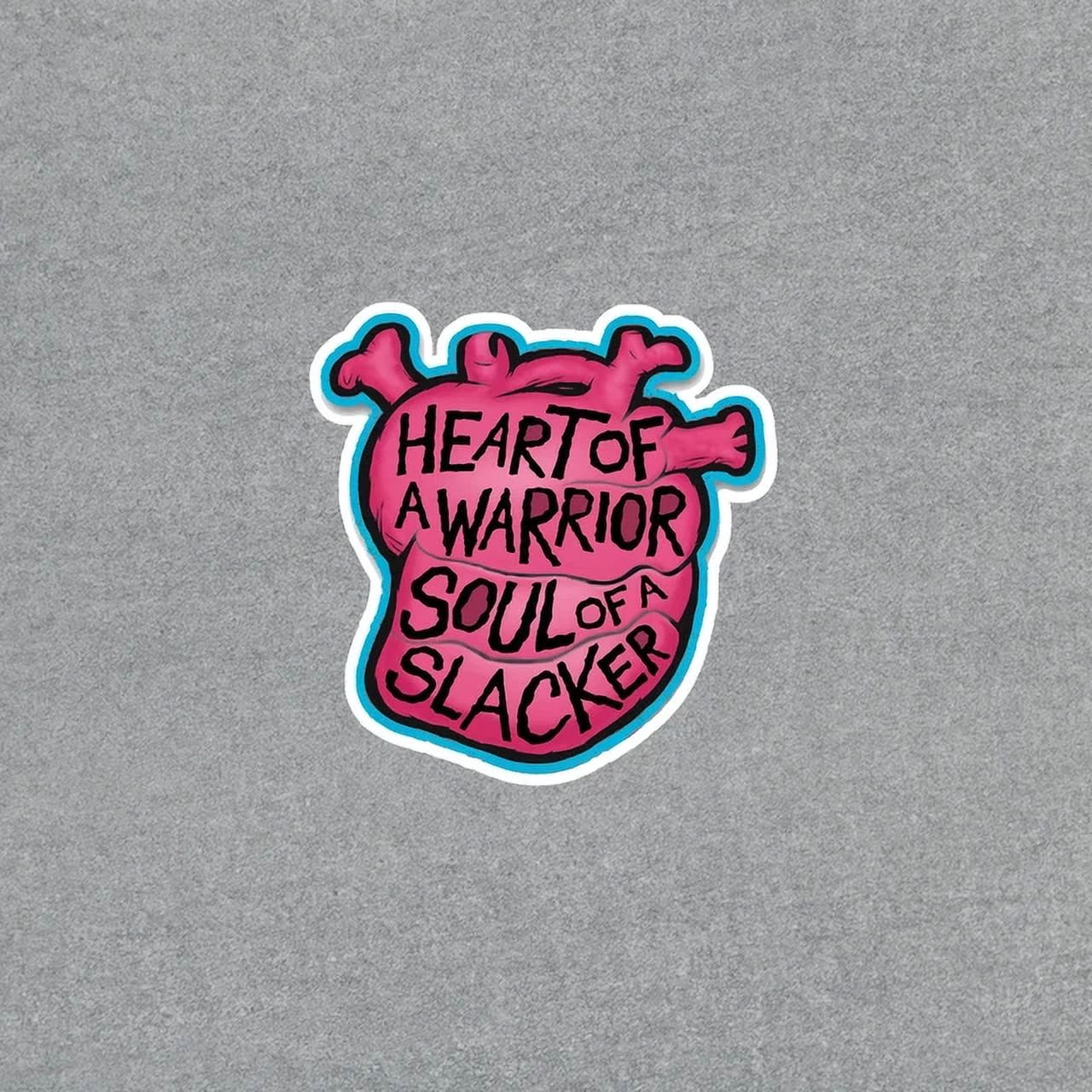 Heart Of A Warrior Soul Of A Slacker Motivational Stickerphone Decal Water Bottle Stickers ...
