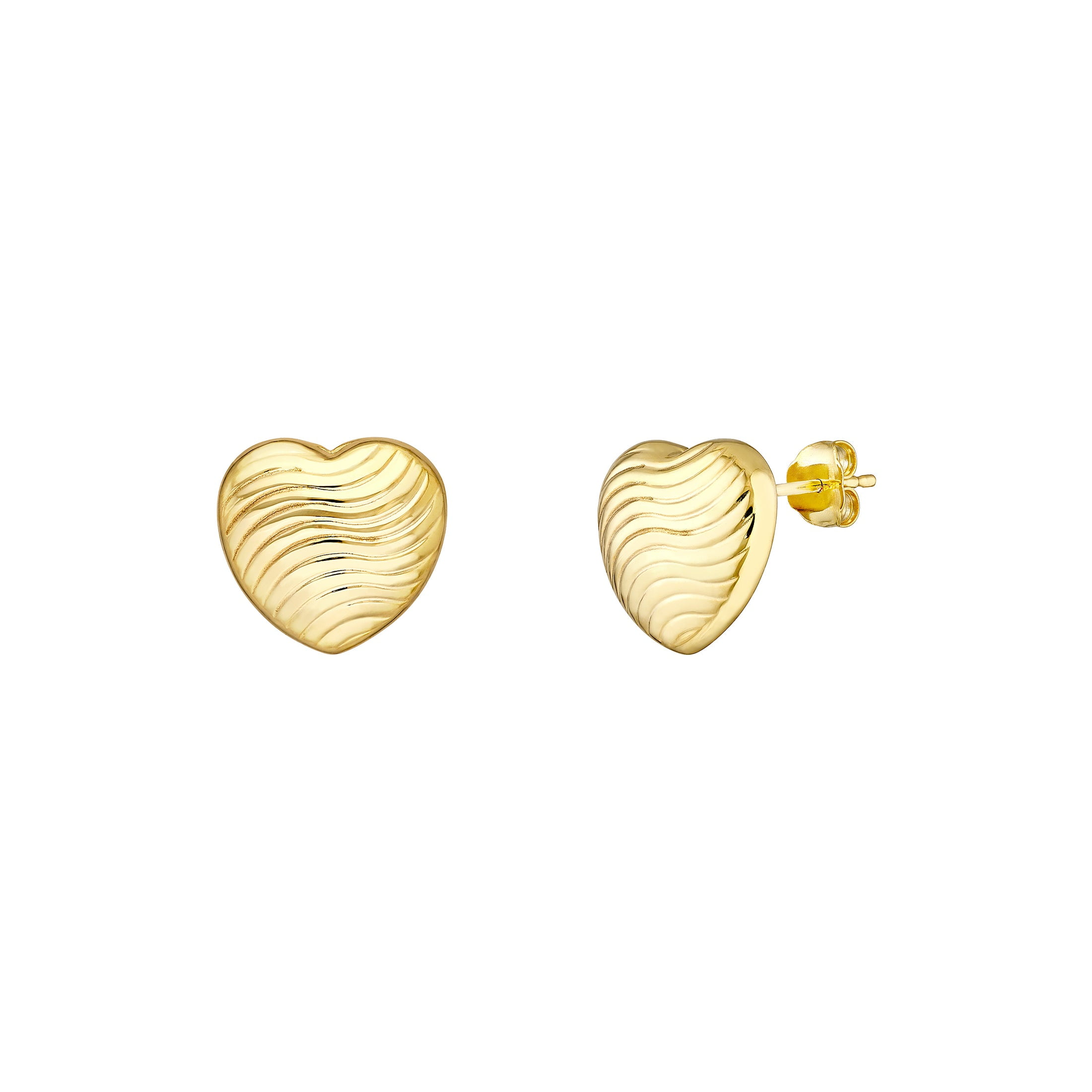 Heart Wave Pattern Stud Earrings - Walmart.com