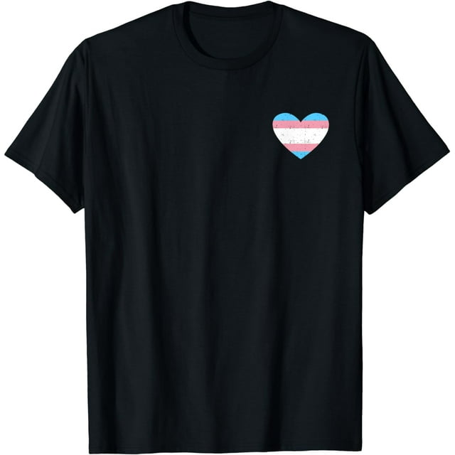 Heart With Transgender Flag For Trans Pride Month T-Shirt - Walmart.com