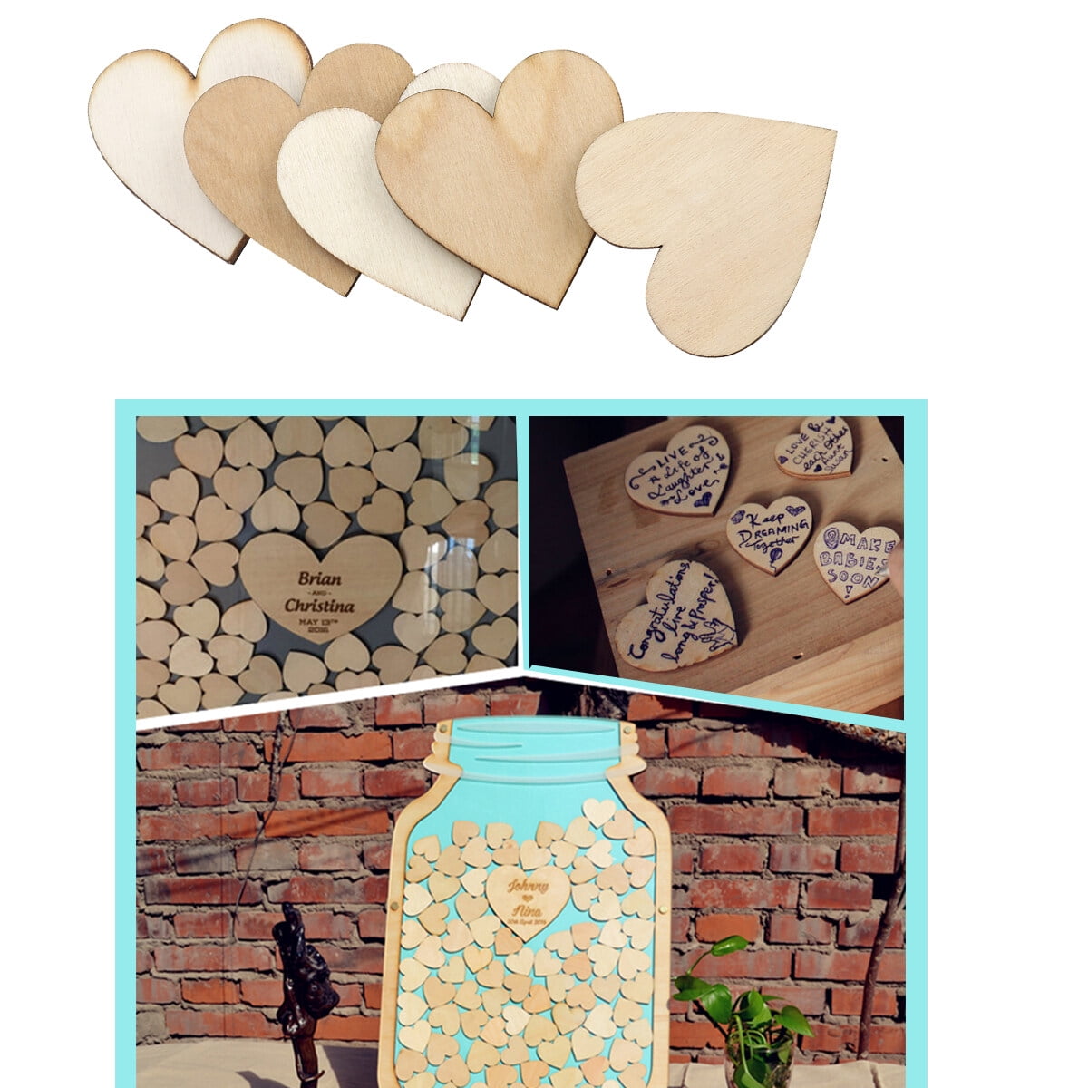 Heart Wood Discs Log Bamboo The Creativity Project DIY Slices Hand ...