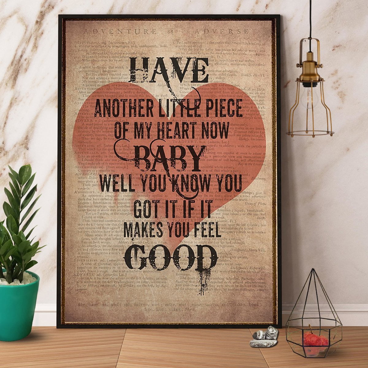 Heart You Know You Got It If It Makes You Feel Good Vintage Paper ...