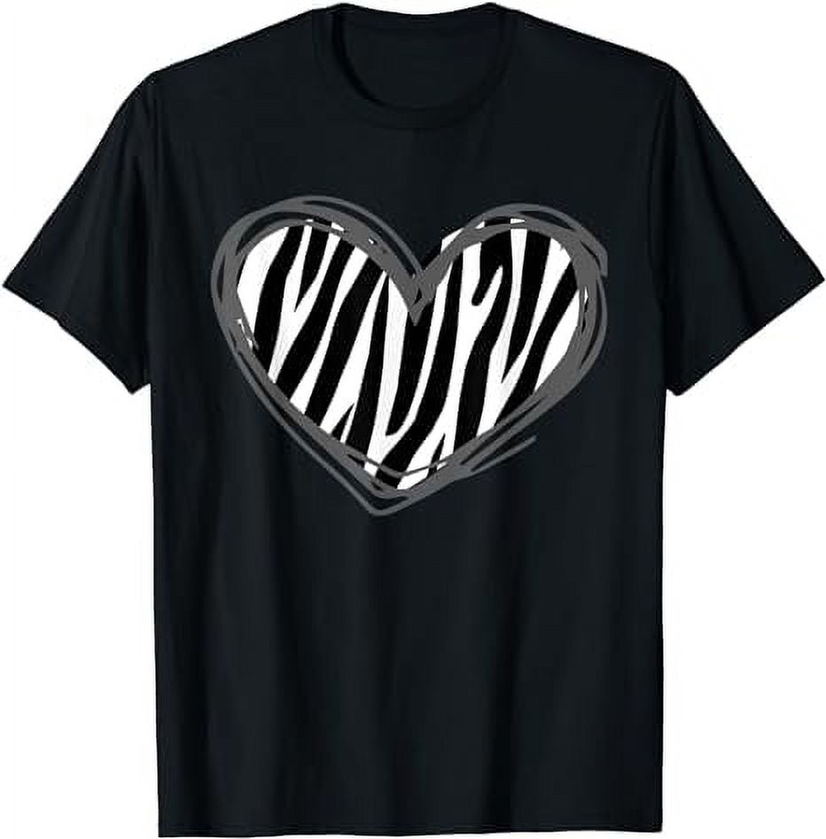 Heart Zebra Print for Zebra Lover T-Shirt - Walmart.com