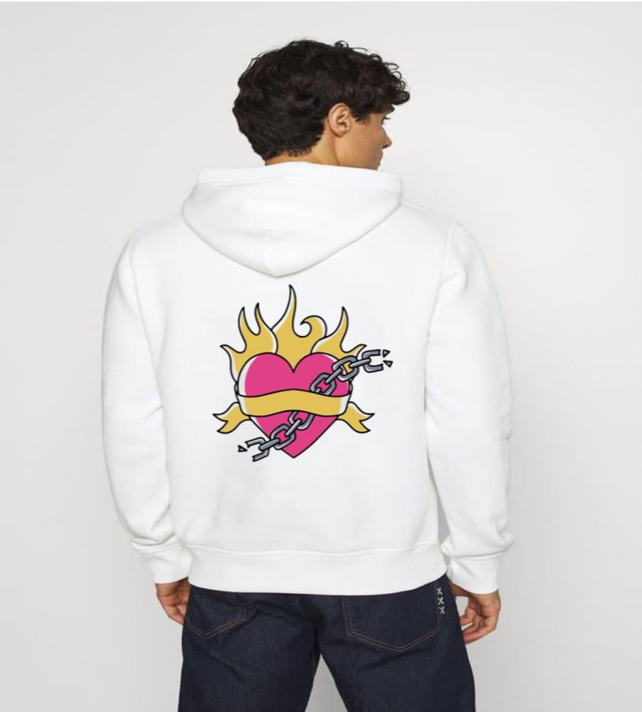 Heart and Chain Tattoo Hoodie Bold and Edgy Design for Tattoo ...