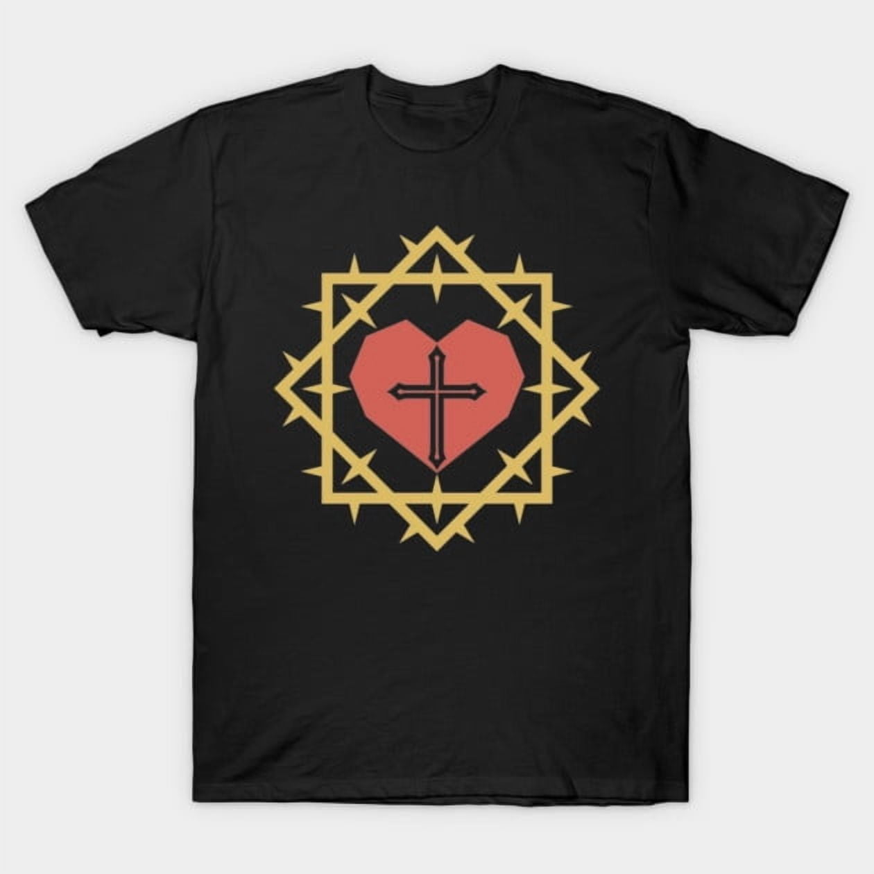 Heart and Cross of Jesus Inside a Crown of Thorns Graphic, H49448 ...