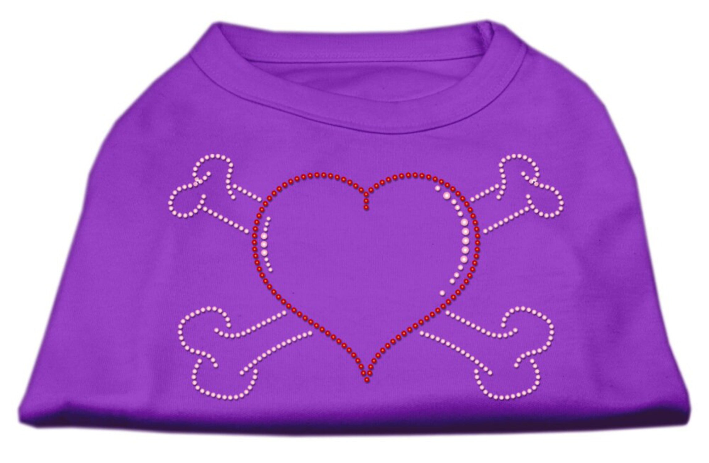 Pet Dog and Cat Shirt Rhinestone, "Heart Crossbones" - Walmart.com