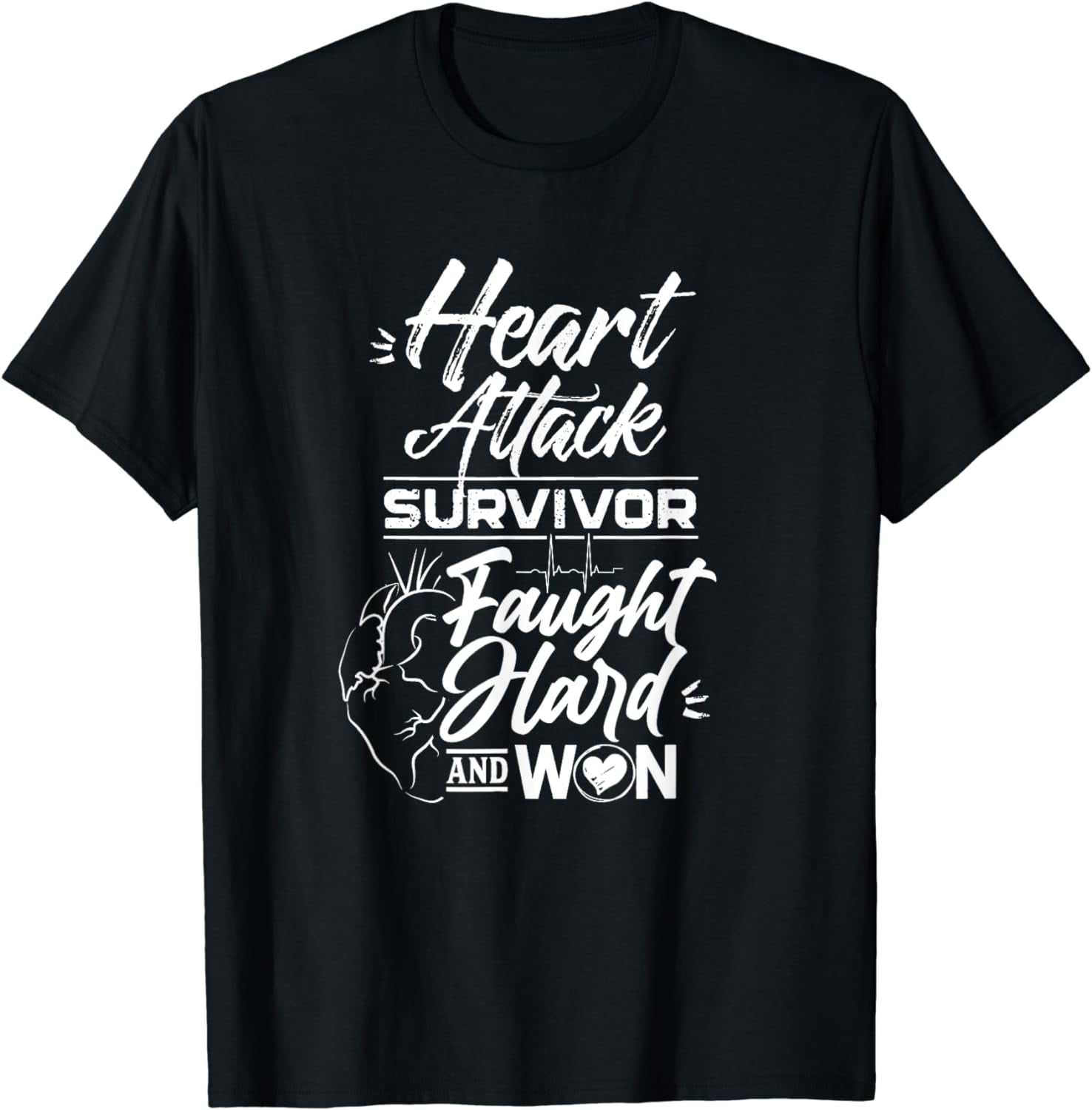 Heart attack survivor Hearts Surgery Infarct Survived T-Shirt - Walmart.com