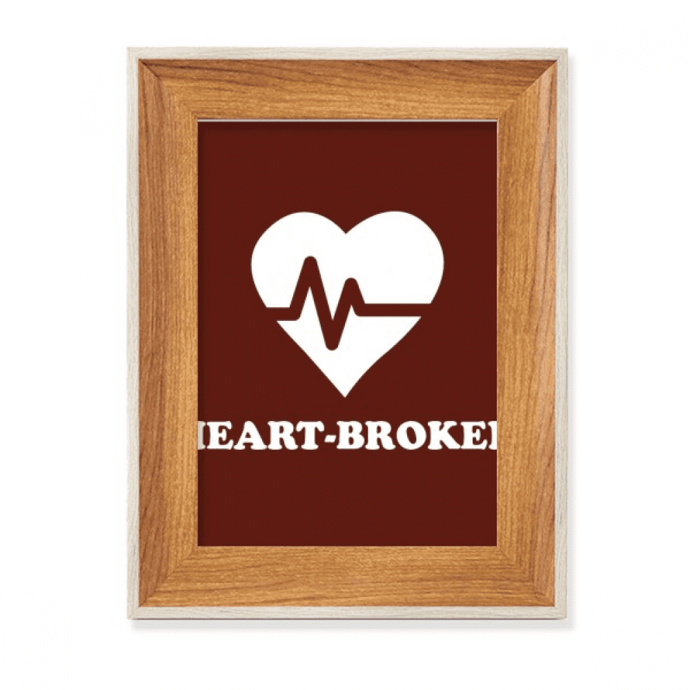 Heart-broken Injury Fluctuation Desktop Wooden Photo Frame Display ...