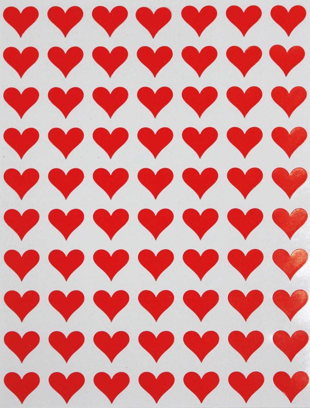 Heart label Red sticker 1/2" (0.5 inch) 13mm - heart stickers for ...