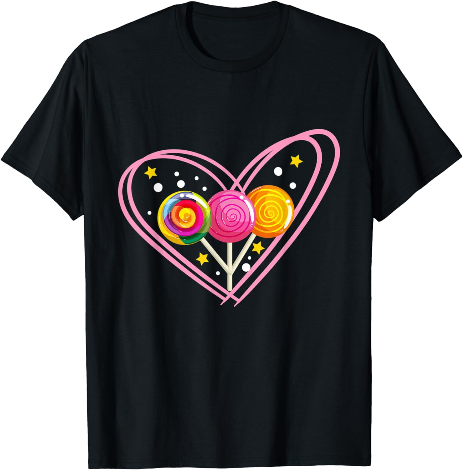 Heart lollipop design candy lover lollipop T-Shirt - Walmart.com