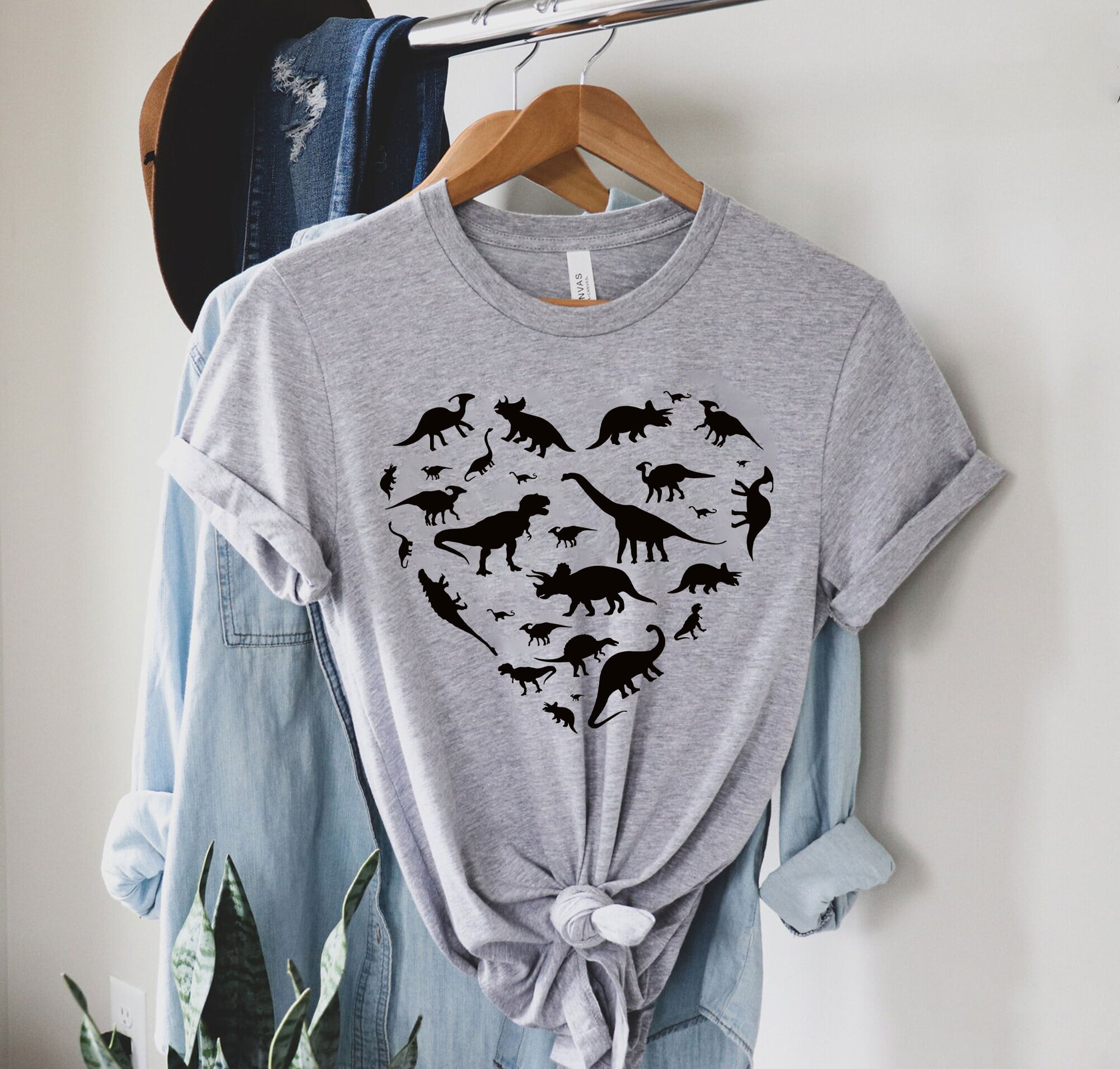 Heart of Dinosaurs, Dinosaurs Shirt, Dinosaurs T Shirt for Women ...