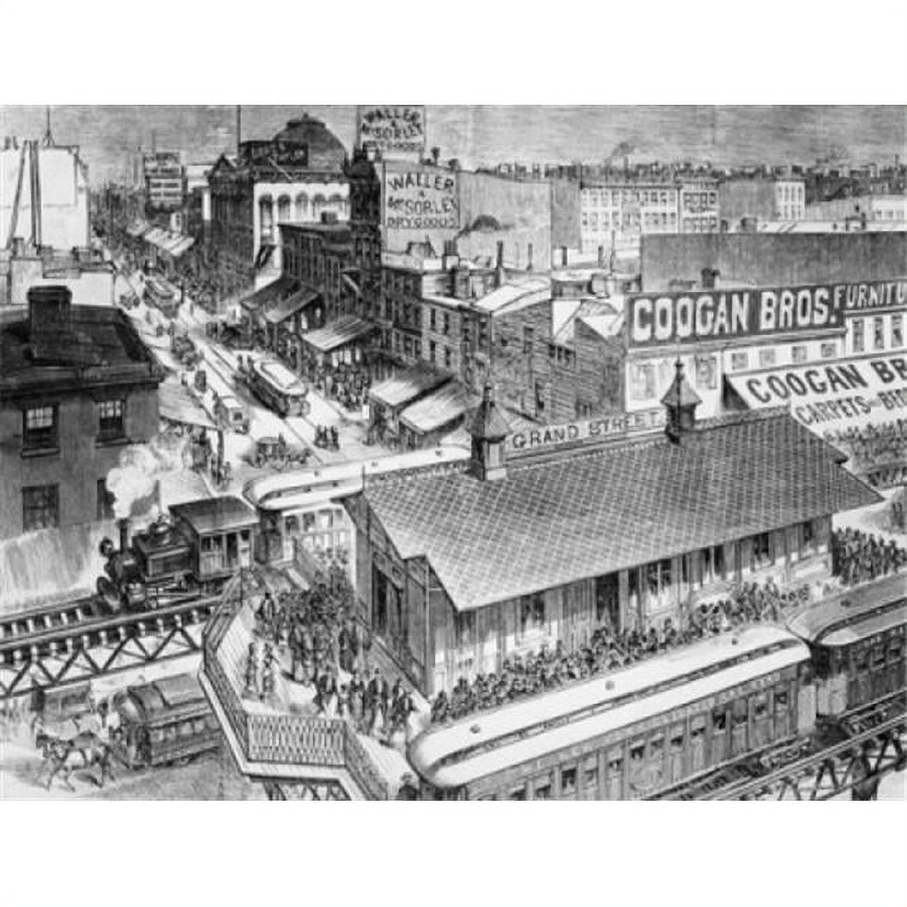 Heart of Retail Trade New York City East Side 1880 Poster Print ...