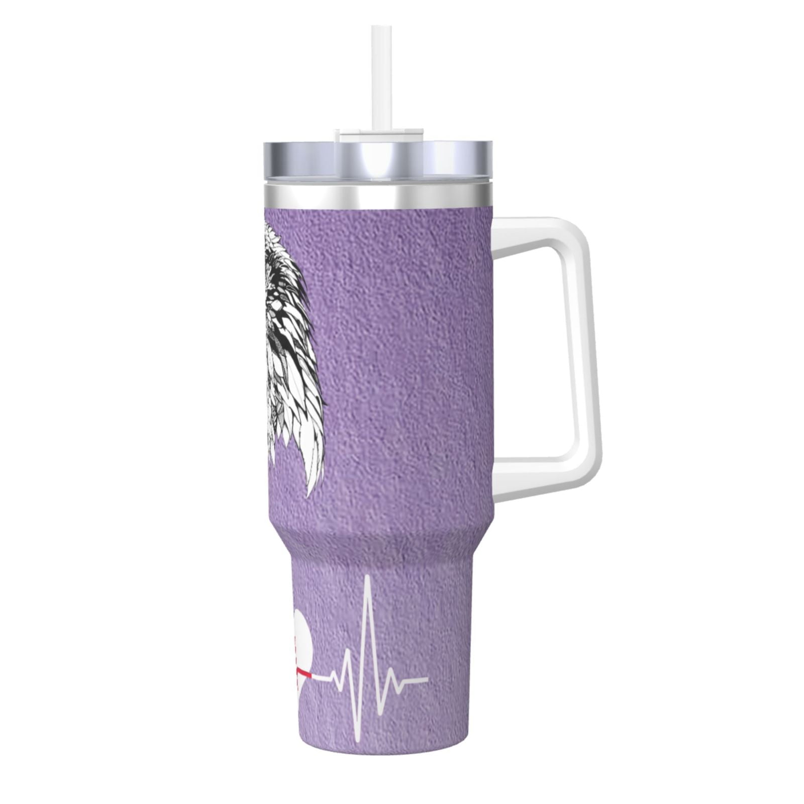Heart-pulse-heartbeat-line Personalized Insulated Tumbler with Handle ...
