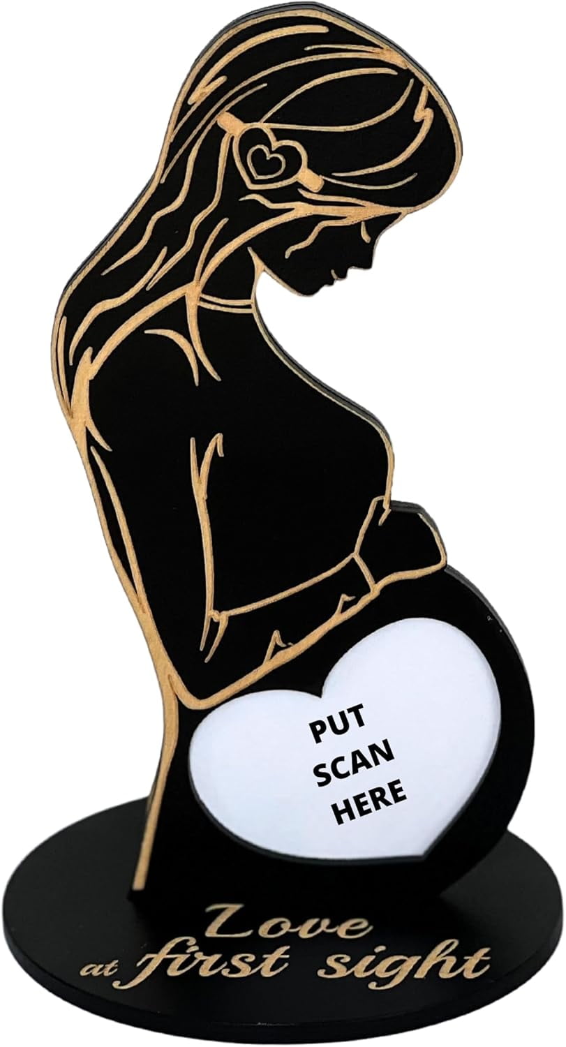 Heart's Sign Baby Ultrasound Photo Frame - Expecting Mom Gift for ...