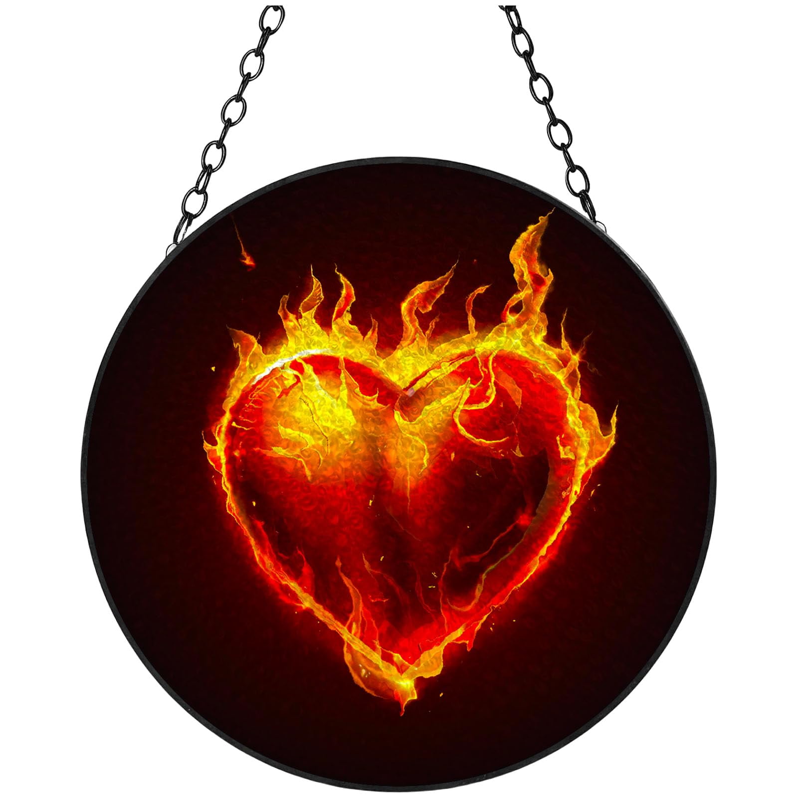 heart window fire