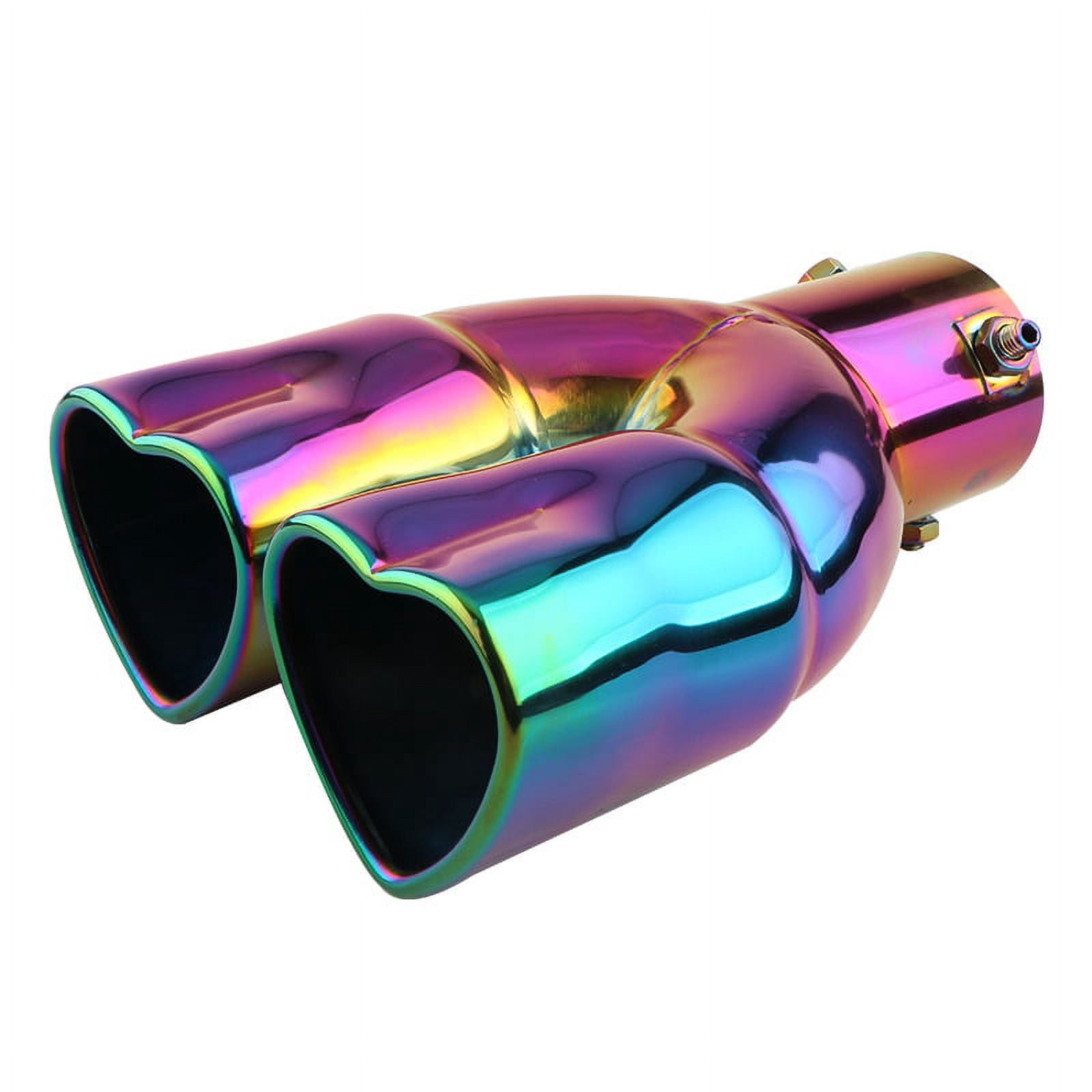 Heart-shaped Car Exhaust Tail Pipe Muffler Stainless Steel Double-row ...