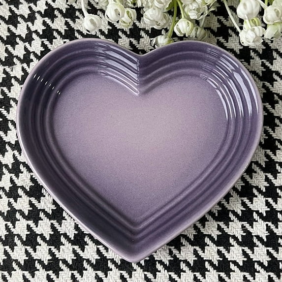 Heart-shaped Ceramic Dishes,12cm Gradient Underglaze Color Simple ...