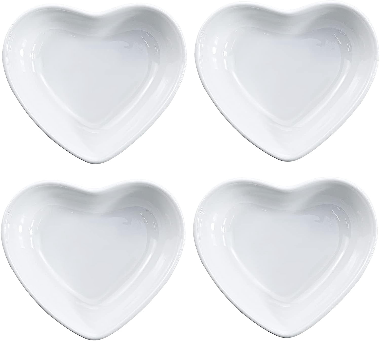Heart-shaped Ceramic Sauce Dish Set - Multipurpose Seasoning Dishes ...