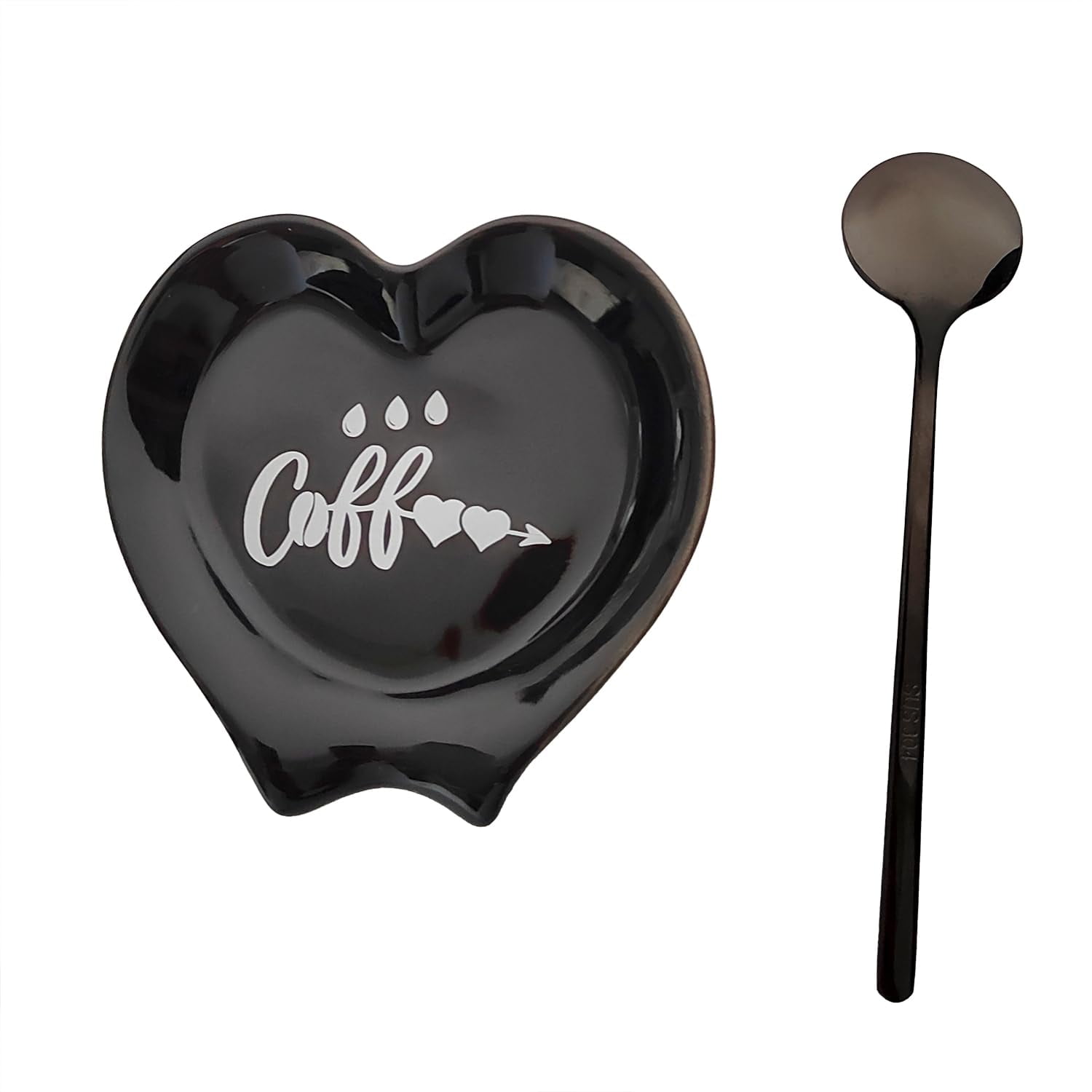 Heart-shaped Coffee Spoon Rest, Mini Coffee Spoon Holder, Small Ceramic ...